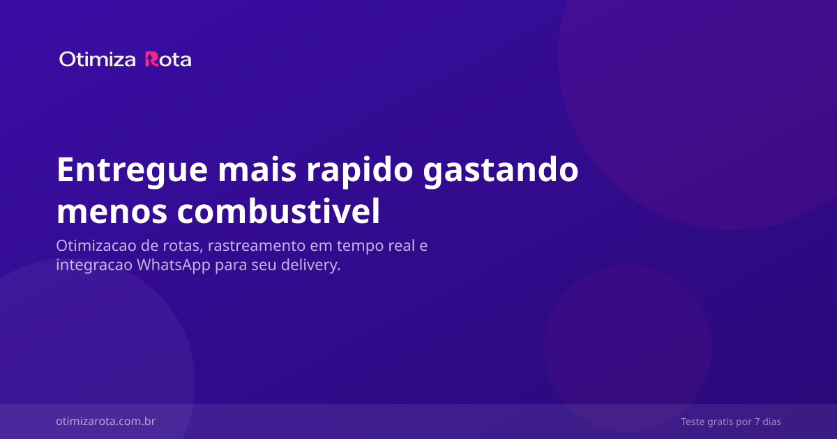 OtimizaRota — Otimização de Rotas de Entrega